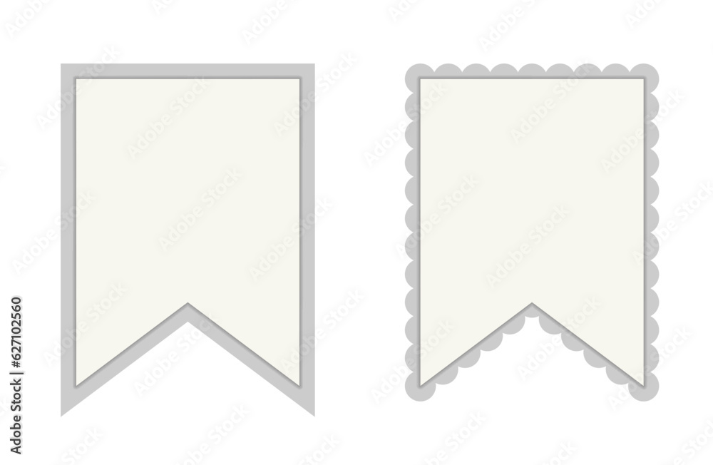 Poster Dovetail banner template basic and scalloped. Clipart image ...