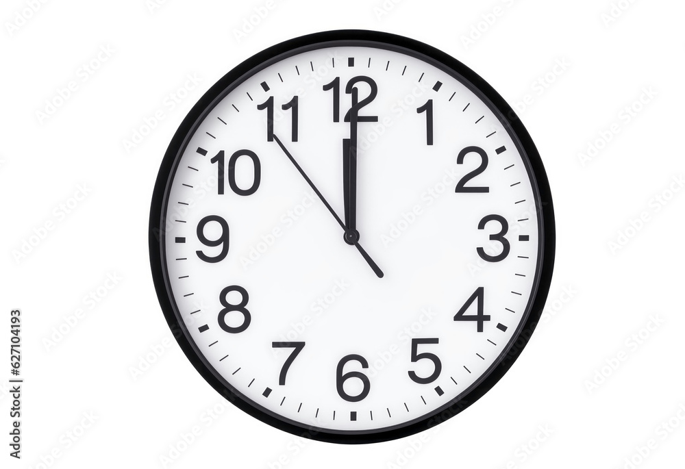 3D cartoon style. Black clock analogue. Created using generative Ai ...