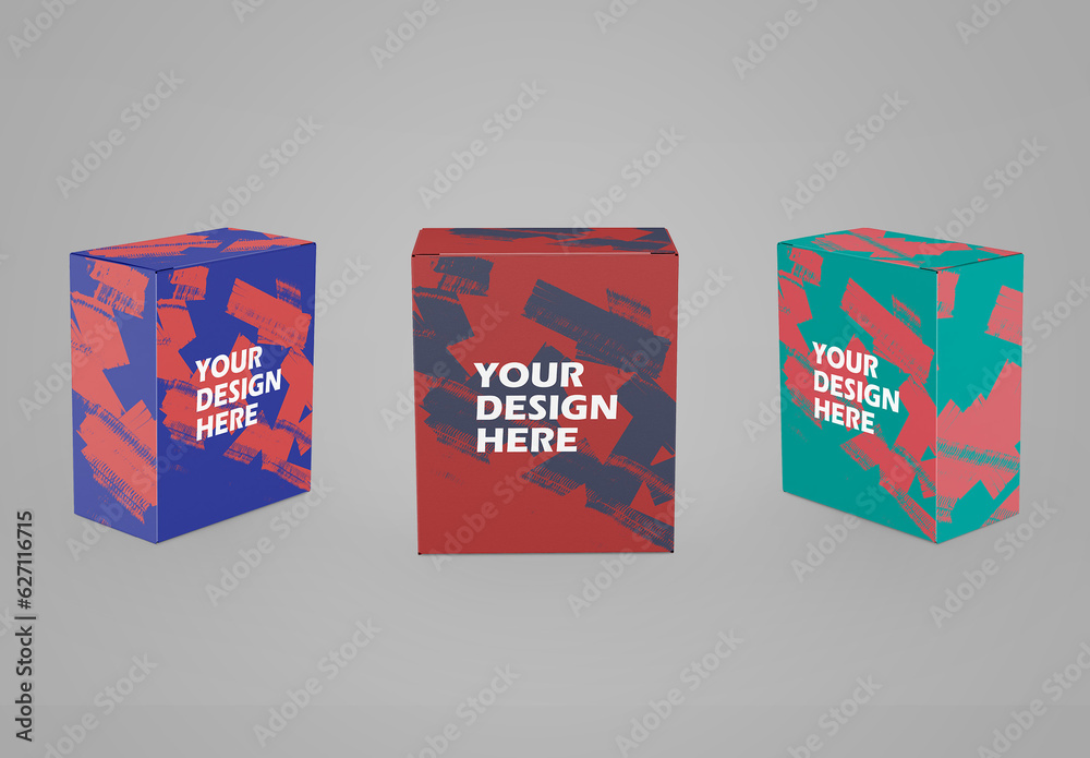 Three Box Mockup Stock Template | Adobe Stock