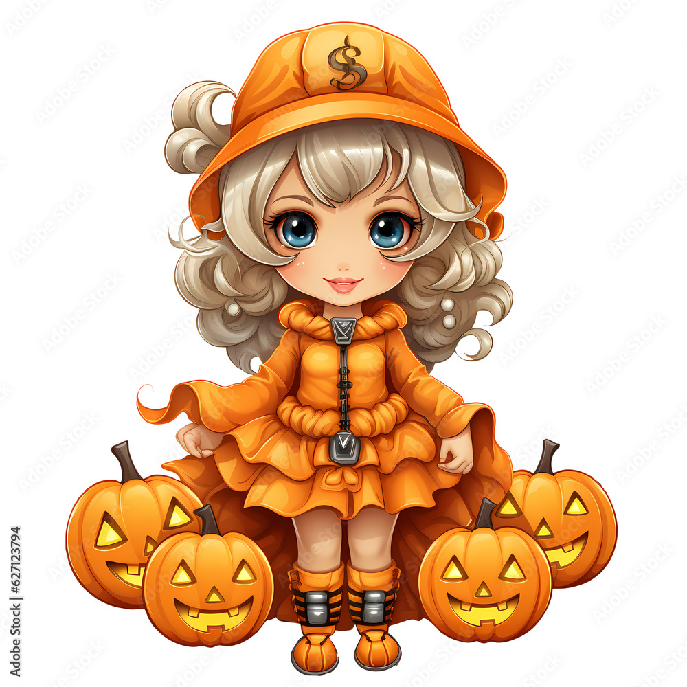 Cute Halloween Baby Clipart Illustration ilustração do Stock | Adobe Stock