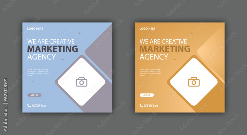 Corporate and digital business marketing promotion post design or ...