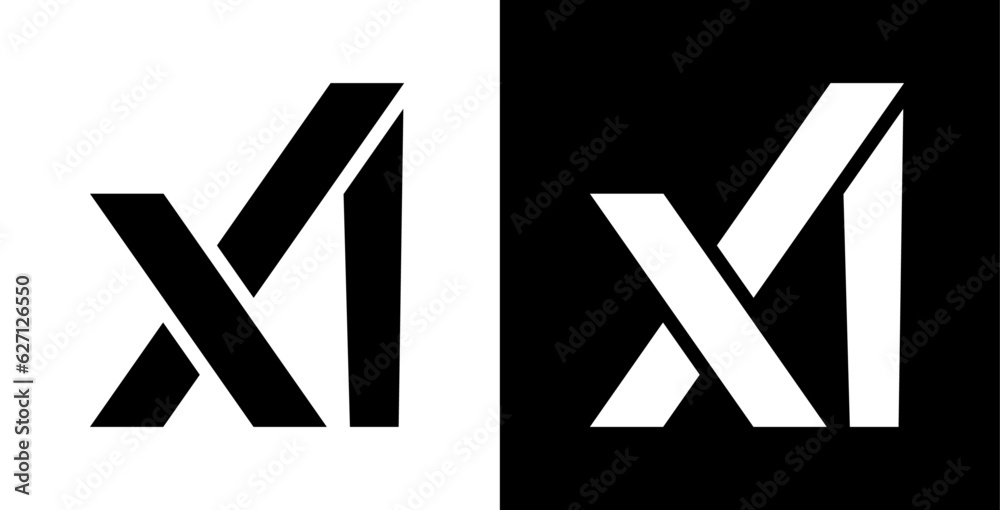 X AI logo. Vector illustration. Stock Vector | Adobe Stock