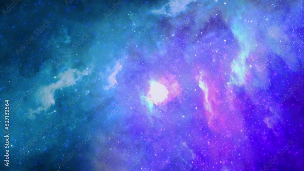 Fly through large clusters of stars galaxy nebula. universe. planet ...