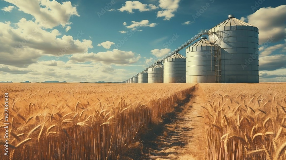 Foto de Silo and fodder storage area backdrop do Stock | Adobe Stock