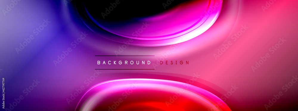 Circles lines and bubbles on bright glowing effect gradient with light ...