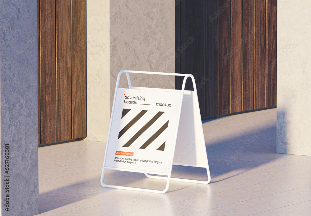 Street Advertising Board Mockup Stock Template | Adobe Stock