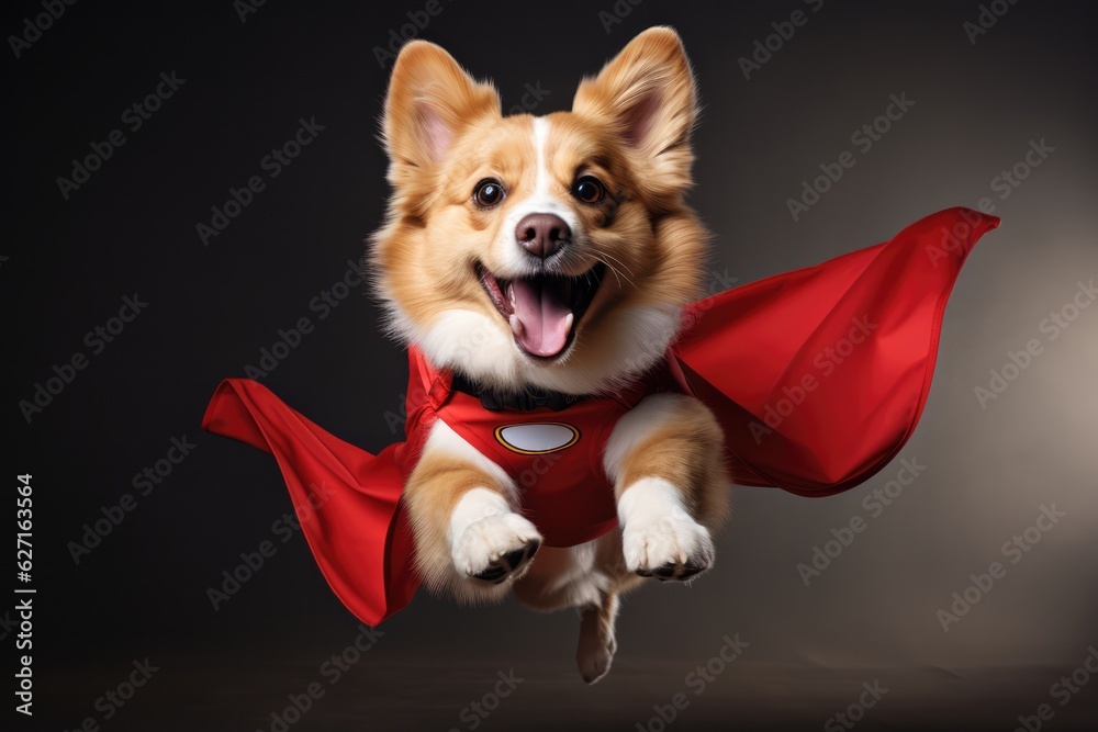 Cute Dog Feeling Like A Superhero, Complete With A Mask And Cape ...