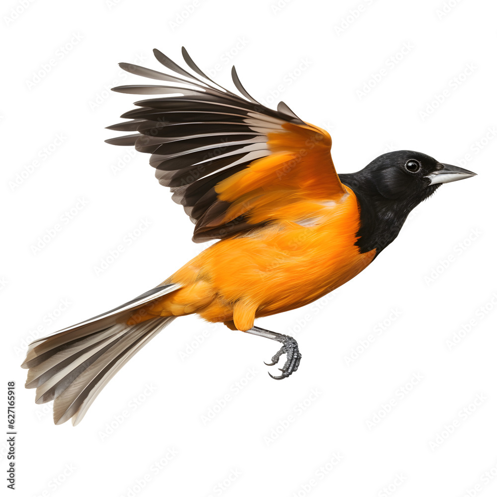 Baltimore Oriole in Flight, Blatimore Oriole, wild bird, bird watching ...