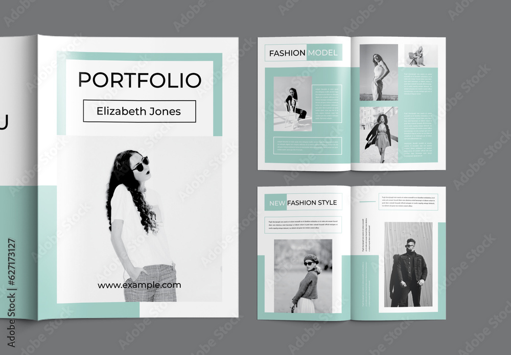 Portfolio Book Design Layout Stock Template | Adobe Stock