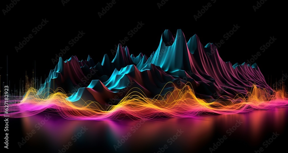 Colorful Audio Wave Spectrum Background with Free Download Digital ...