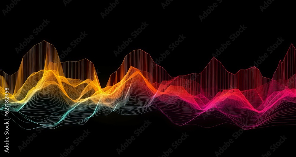 Colorful Audio Wave Spectrum Background with Free Download Digital ...