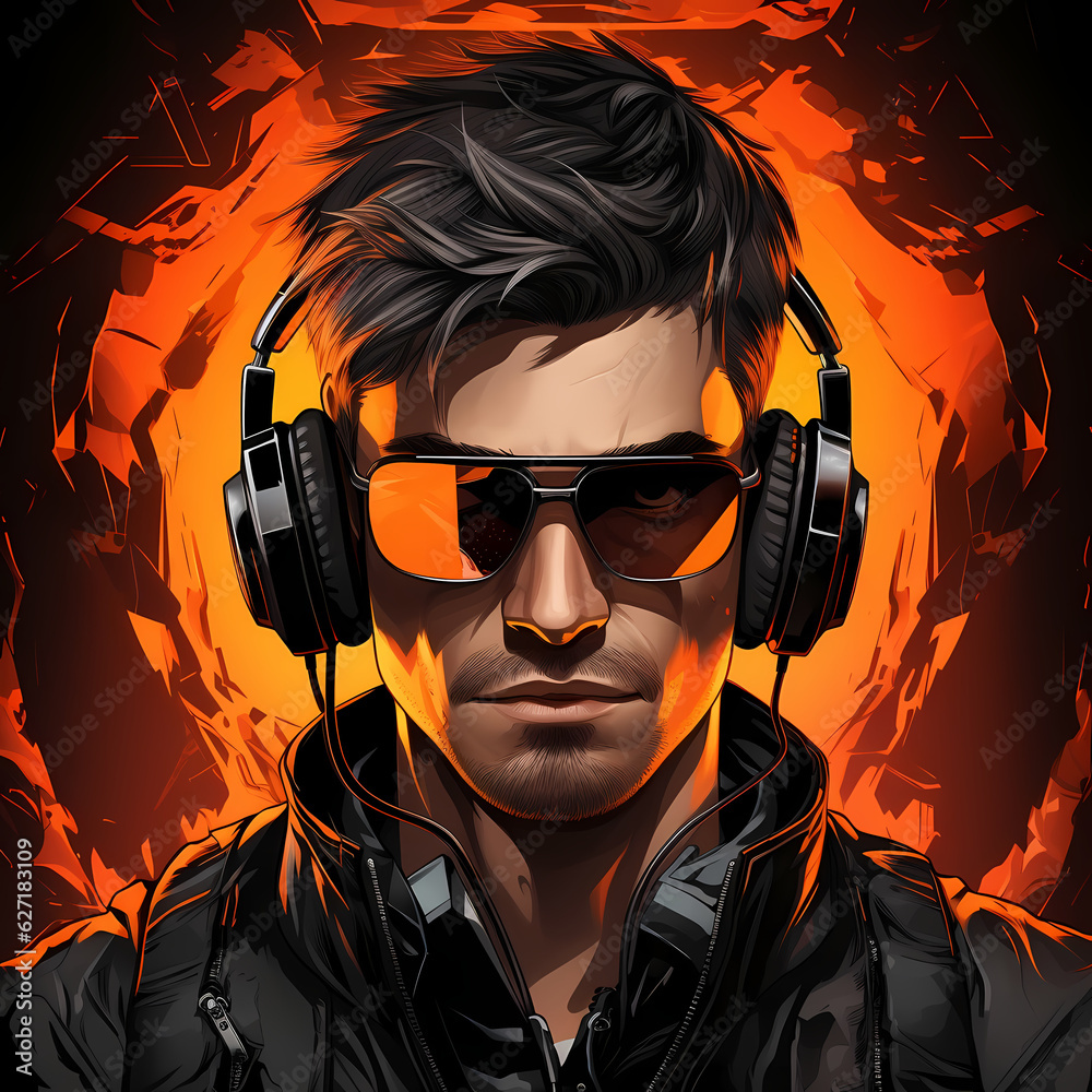 Modern game avatar. Mascot sport logo design. Gamer head illustration ...