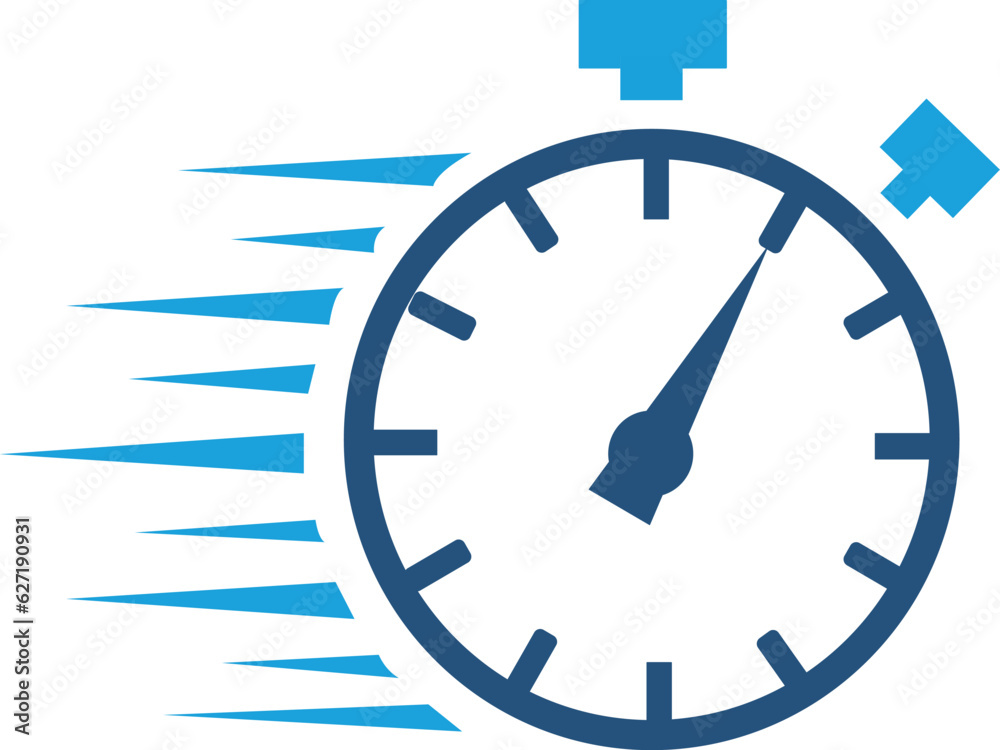 Time and Clock of linear icons. Time management. Timer, Speed, Alarm ...
