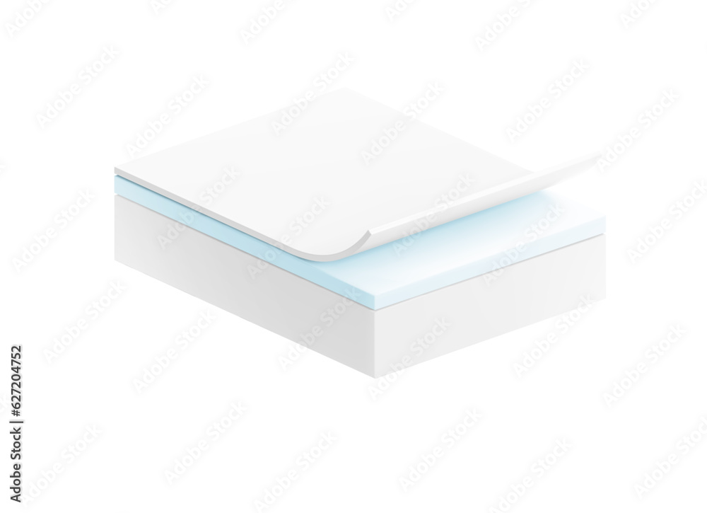 Realistic three-layer material. Great base for infographics. Vector ...