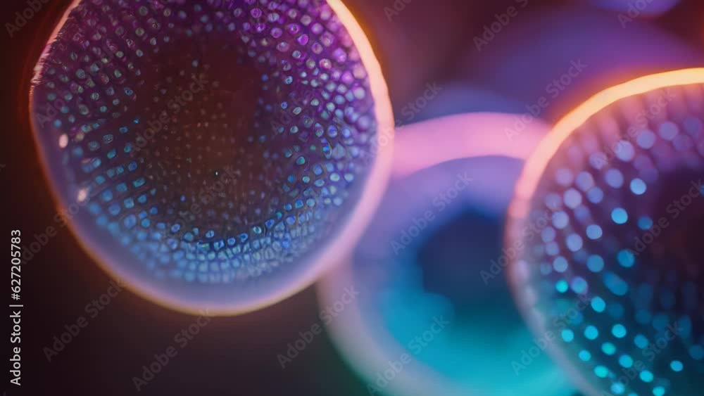 Cell division or cloning cells. Stem cells dividing under the ...