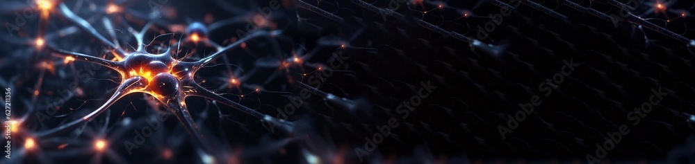 Abstract backgrounds of neurons working inside brain, neuron link ...