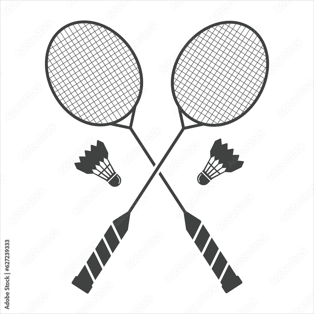 Vector Badmintn, Badminton Vector Cork, Badminton illustration, Racket ...