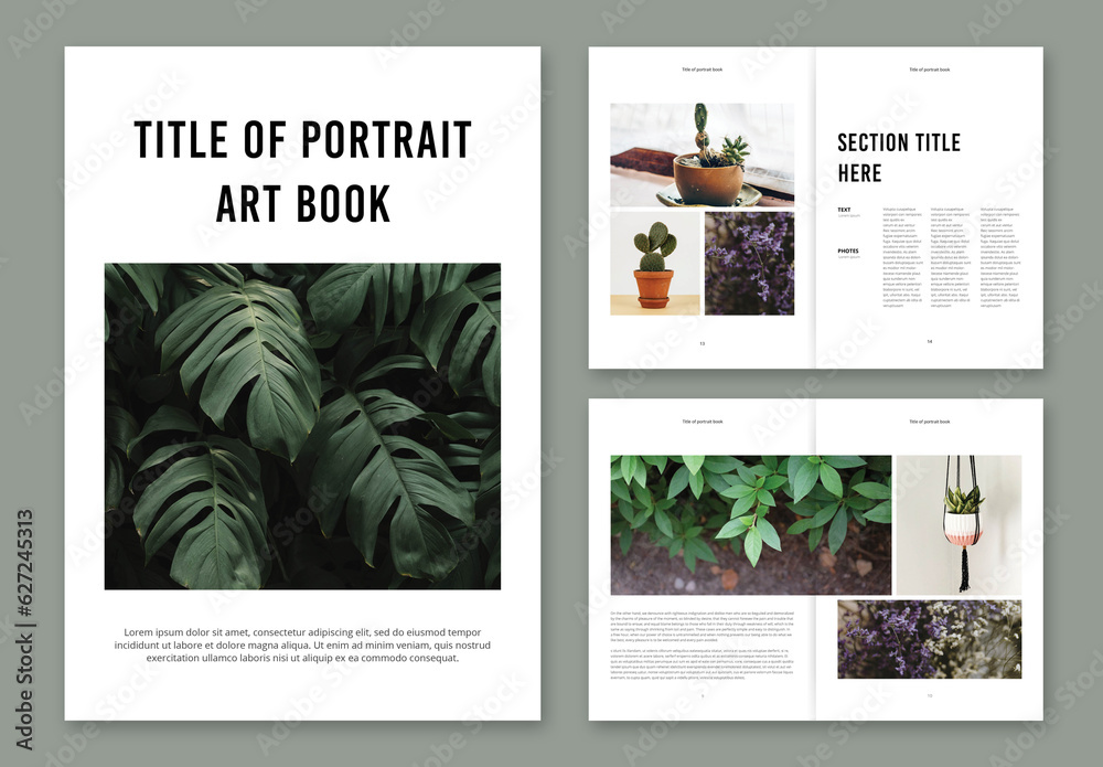 Book Layout Stock Template | Adobe Stock