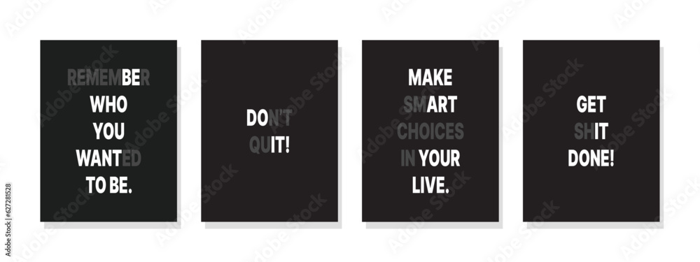 Thought-provoking collection of black and white posters in a minimalist ...