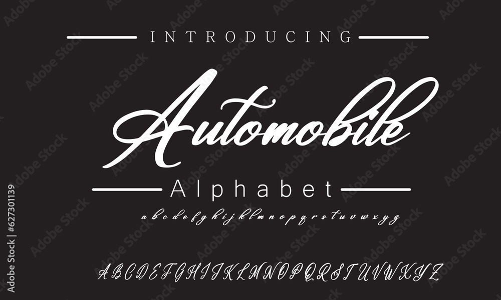 Automobile Font Handwritten Signature Brush Font Type Font lettering ...