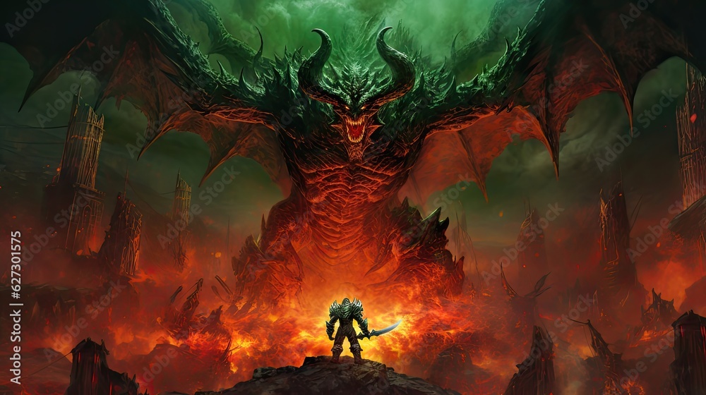 Epic Boss Battle. A Captivating Image of a Fierce Encounter with a ...