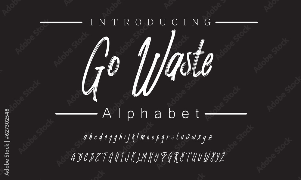 Go Waste Font Handwritten Signature Brush Font Type Font lettering ...