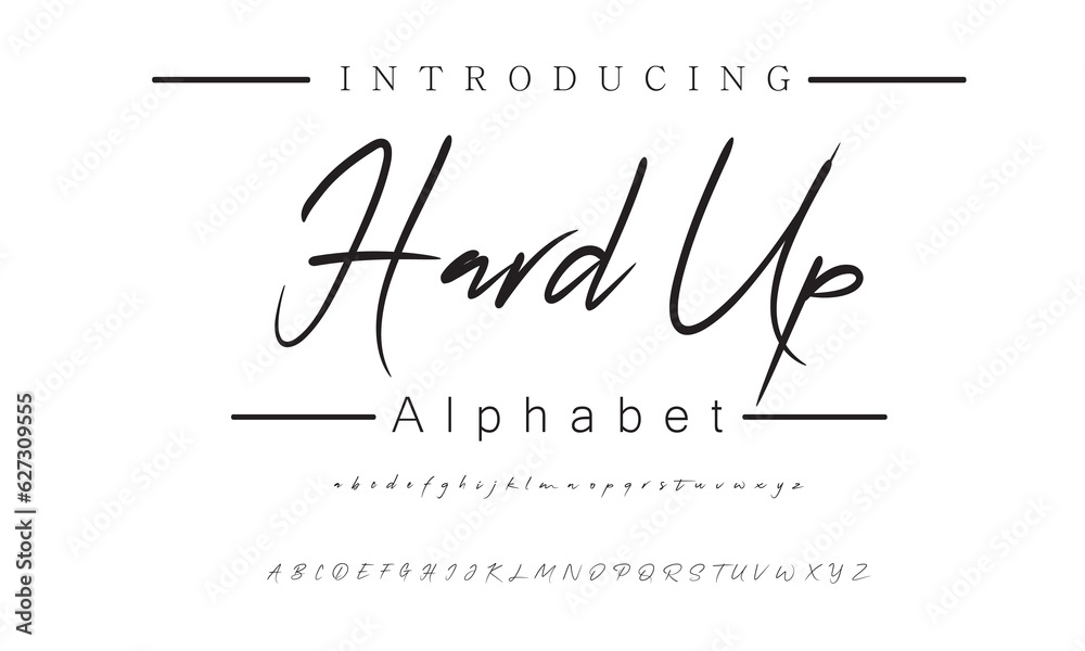 Hard UP Font Handwritten Signature Brush Font Type Font lettering ...