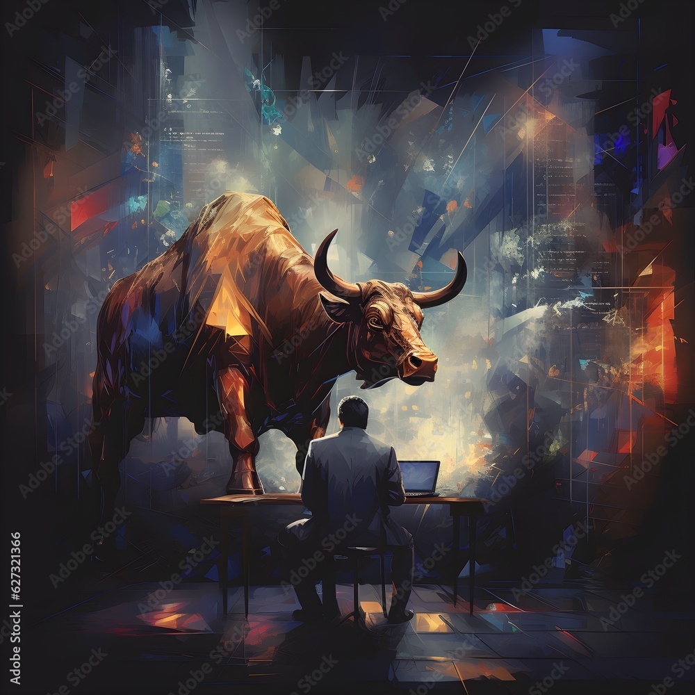 Strategic trades amidst a backdrop symbolizing the bull market ...