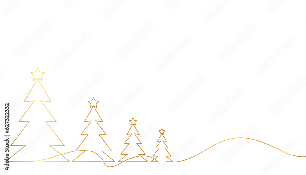 christmas tree illustration line art style vector eps 10 Stock Vector ...