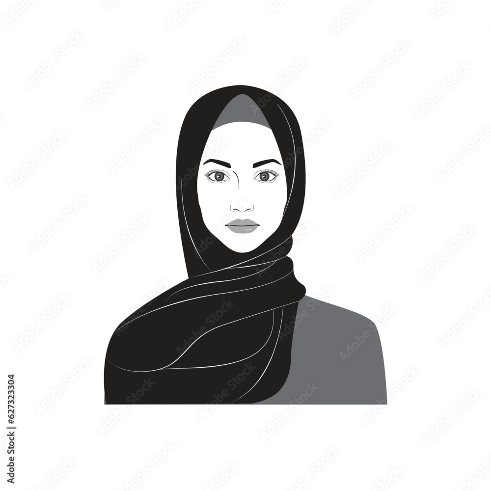 Woman-face avatar portraits vector illustration with a simple design in ...