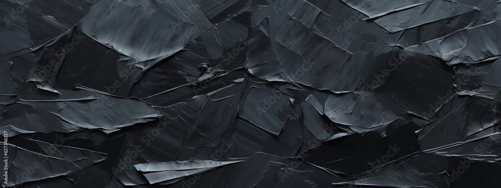 Closeup of abstract rough black gray dark colored art painting texture ...