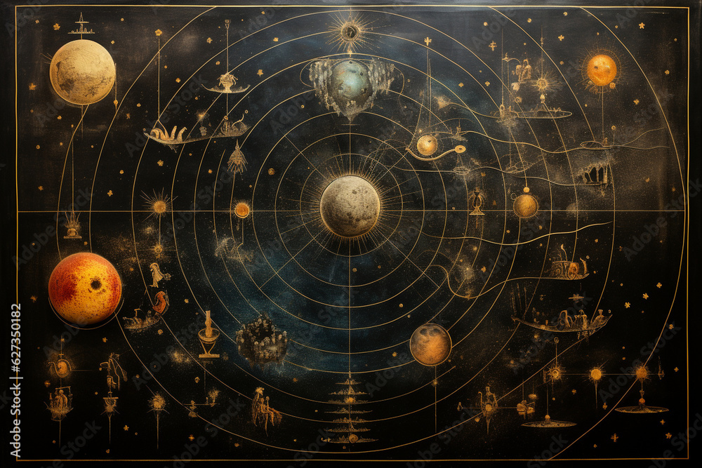 the celestial bodies and their positions as observed in Islamic ...