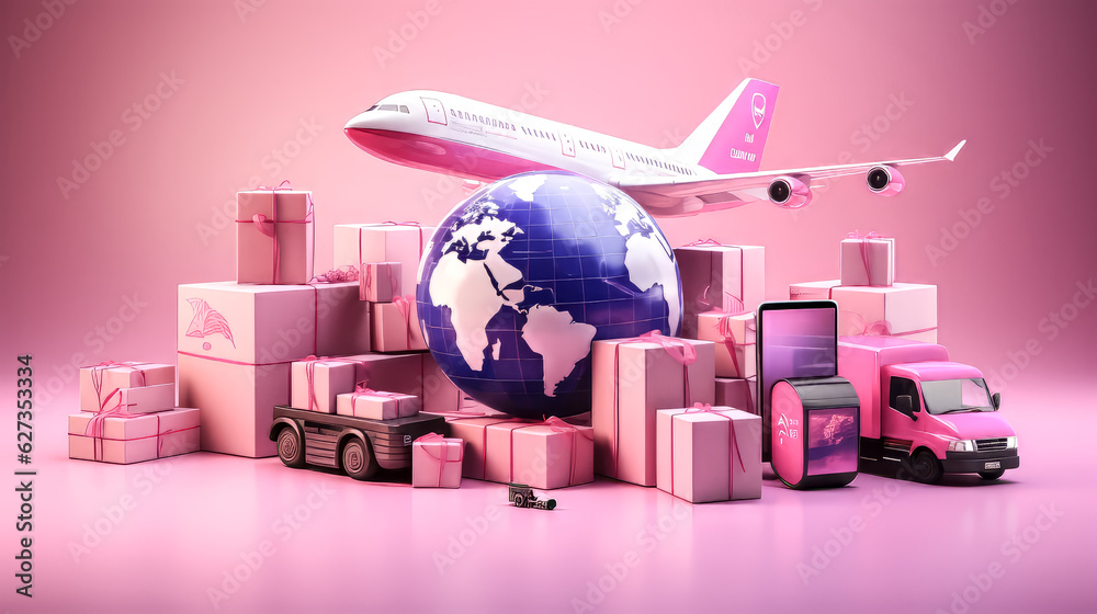 He creates a 3D logistic application service concept using global ...