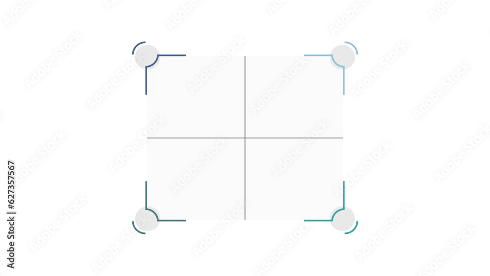 Blank company process chart infographic template as vector with 4 ...
