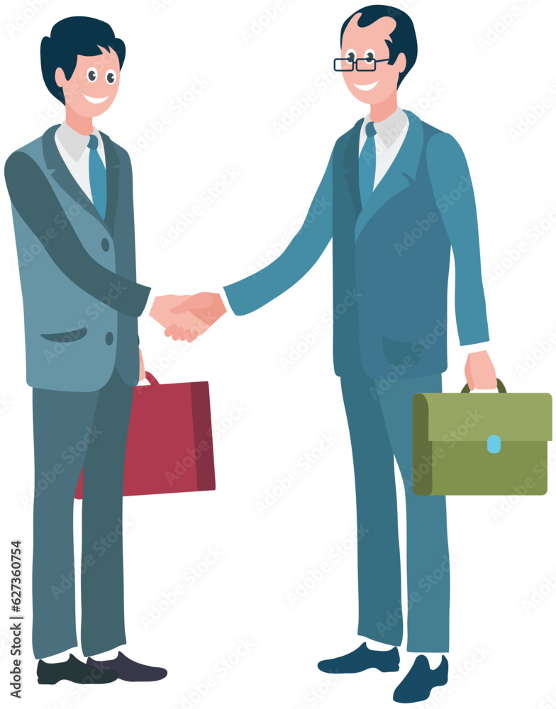 Office workers. Vector illustration. A business person navigates ...