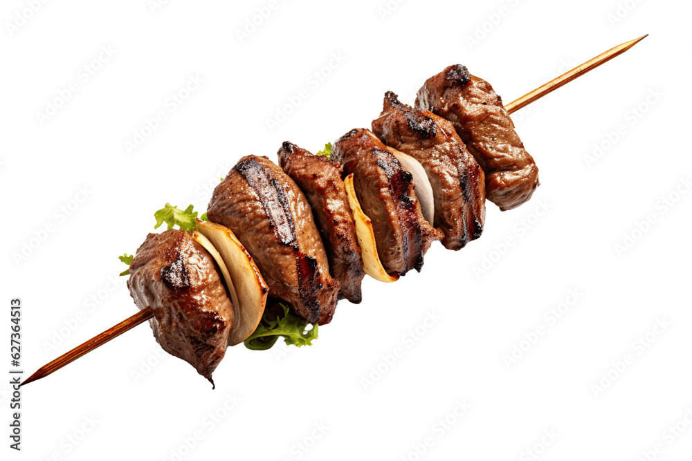 Kebab skewer. isolated object, transparent background Stock Illustration | Adobe Stock