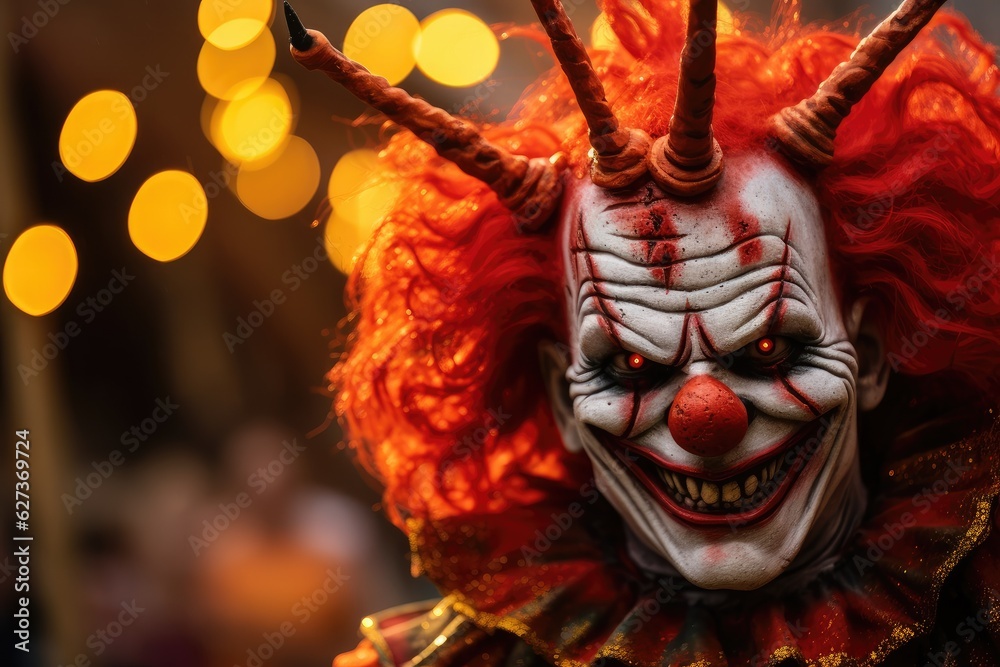 the clown from hollywood horror movie, generative artificial ...