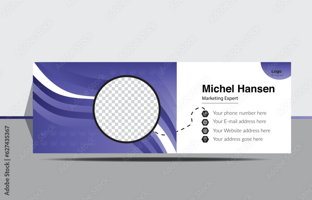personal blue email signature template signature simple corporate ...