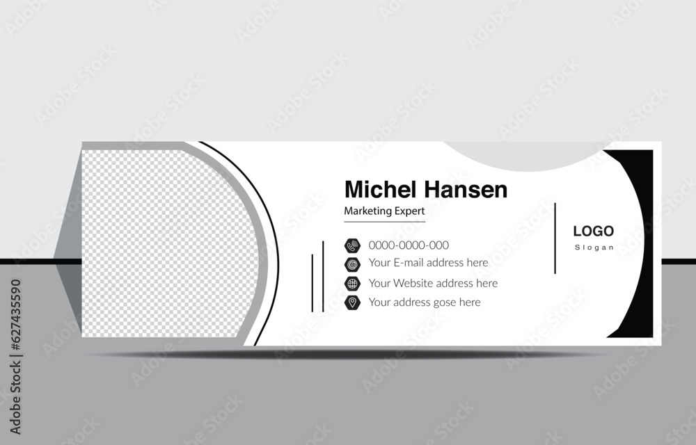 personal blue email signature template signature simple corporate ...