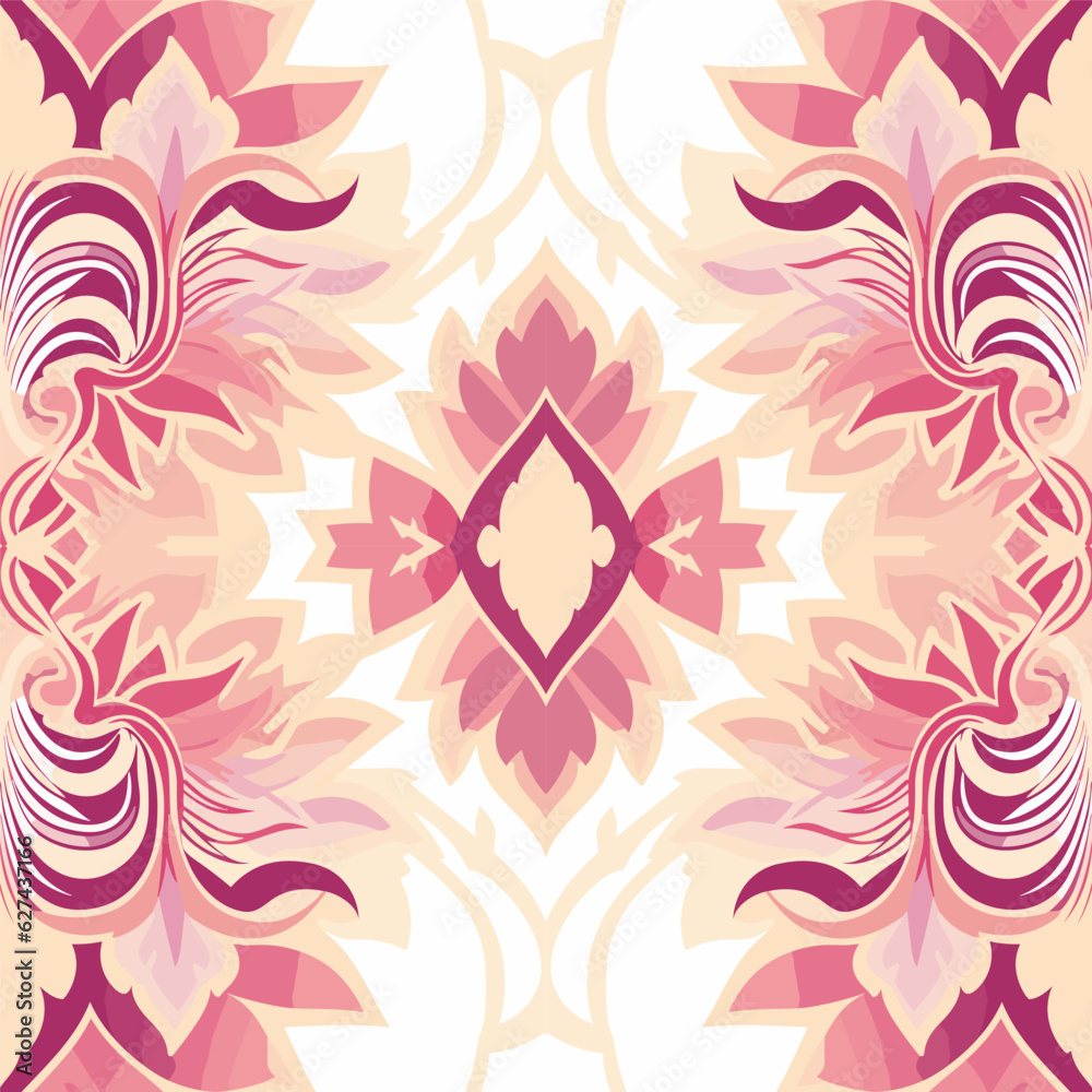 Traditional Thai Kanok fabric pattern. Luxury ornate elegant Thai style ...