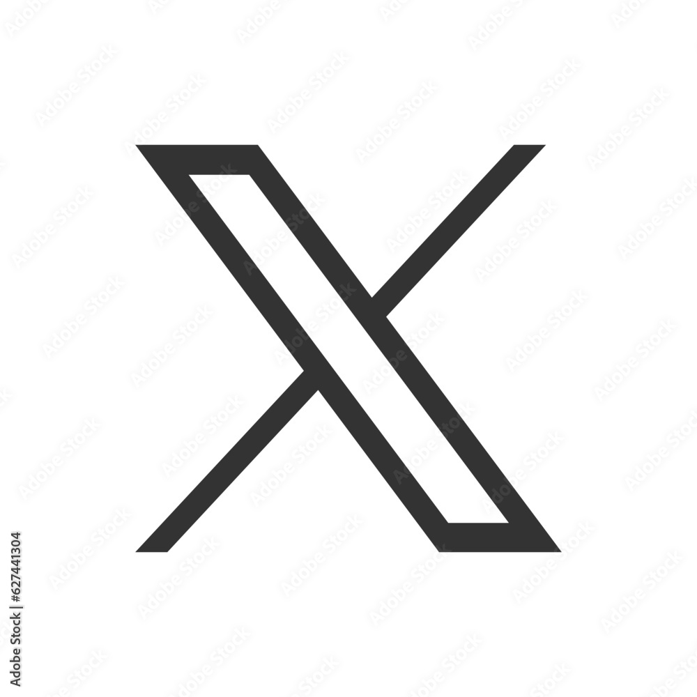 X New logo Twitter icon isolated on white background, twitter ...