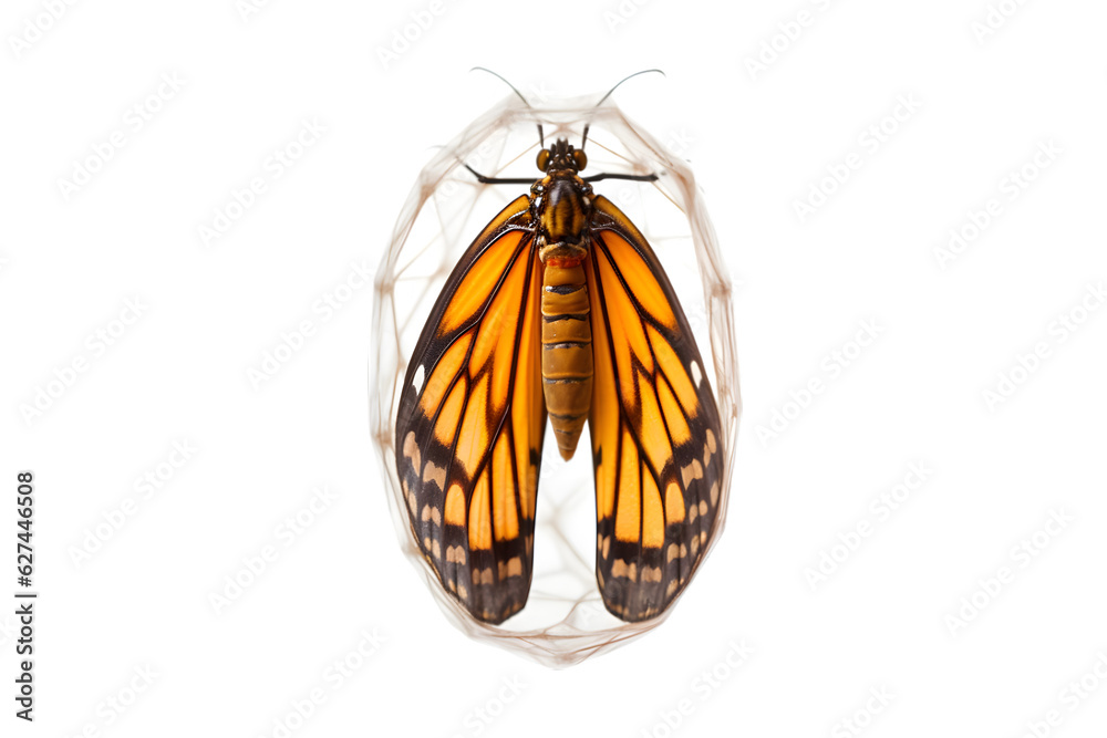 Butterfly cocoon hanging isolated on a transparent background Stock ...