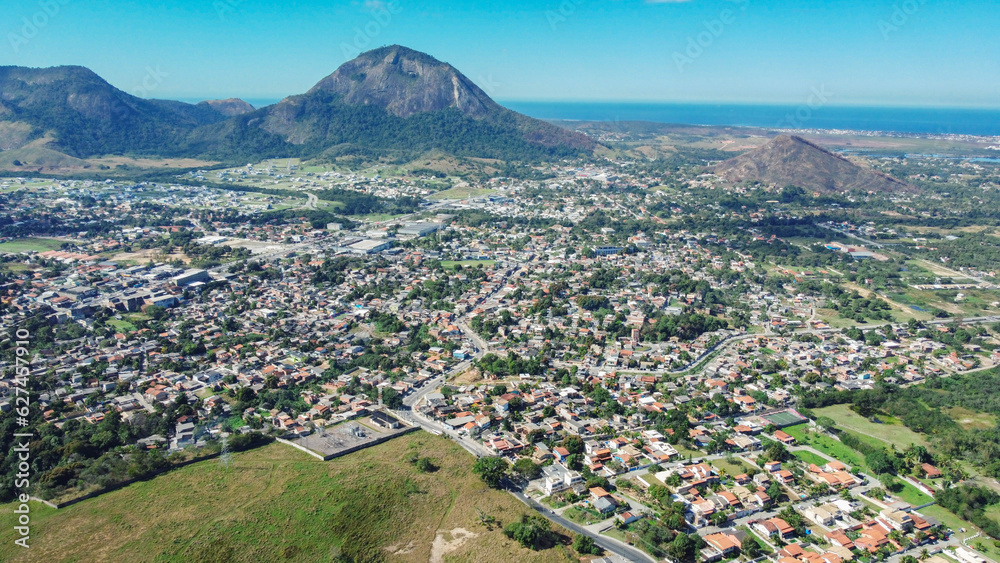 Maricá Aérea, vista de parte da cidade da região metropolitana do Rio ...