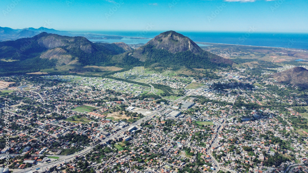 Maricá Aérea, vista de parte da cidade da região metropolitana do Rio ...