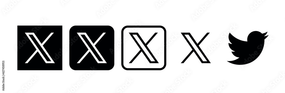 Twitter X. Flat, black, twitter logo, new logo, rebranding of the ...