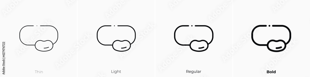 eye patch icon. Thin, Light, Regular And Bold style design isolated on ...