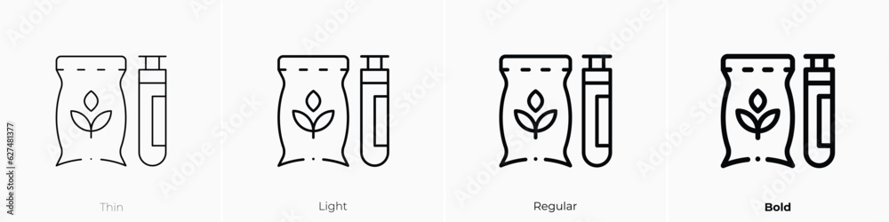 catnip icon. Thin, Light, Regular And Bold style design isolated on ...