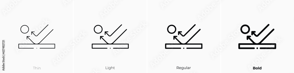 bounce icon. Thin, Light, Regular And Bold style design isolated on ...