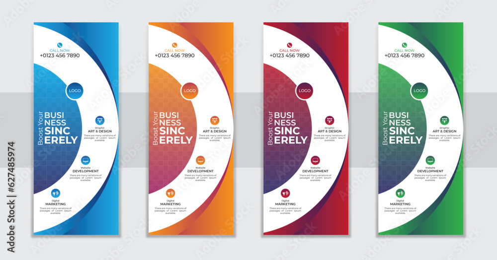 Corporate Business purpose Agency roll up banner design stands template ...