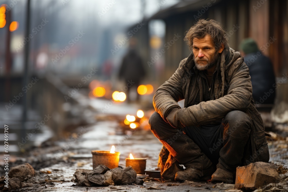 Poor homeless people visualized on a professional Stockphoto Stock ...